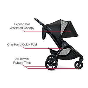 Britax B-Free Premium Stroller, Black Shimmer - Includes Adapters for Britax, Maxi Cosi, Cybex and Nuna Car Seats