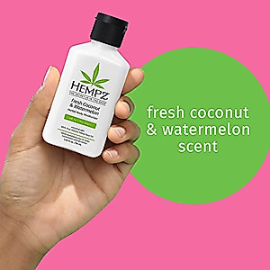 Hempz Herbal Body Moisturizer, Pearl White, Fresh Coconut/Watermelon, 2.25 Ounce