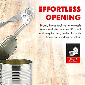Chef Craft Select Can Opener with Tapper, 6.5 inches in length, Nickle Plated