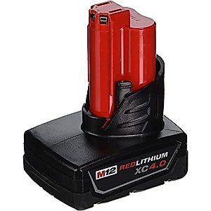 Genuine Milwaukee 48-11-2440 New M12 12v Red Lithium XC 4.0 Ah Battery