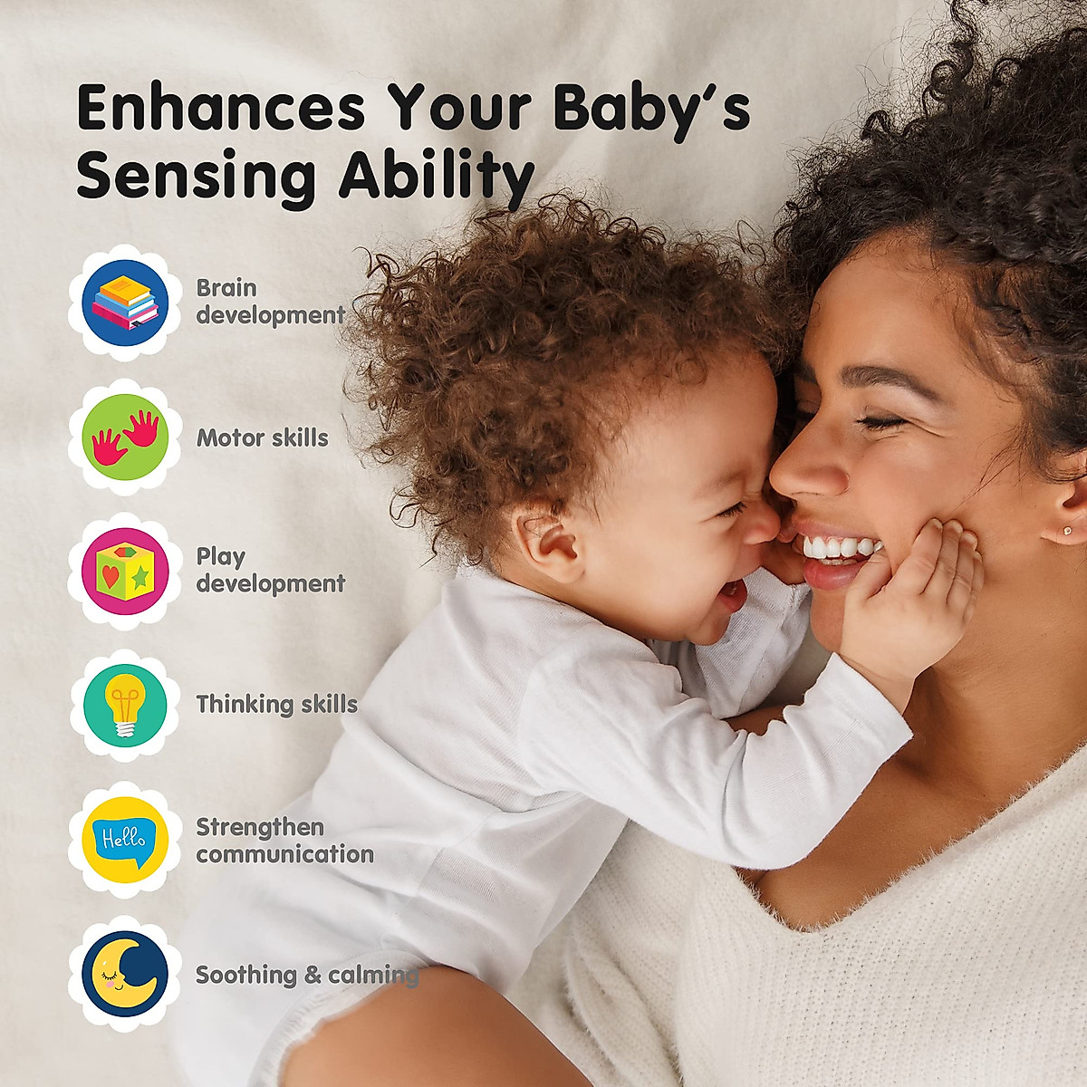 Teddy tunez Baby Toys Musical Toy Interactive Development Educational Kids Music Station Rattle Teething Safety Easy Hold Grab Sing Sensory (5 Lullaby Theme Songs Ver.)