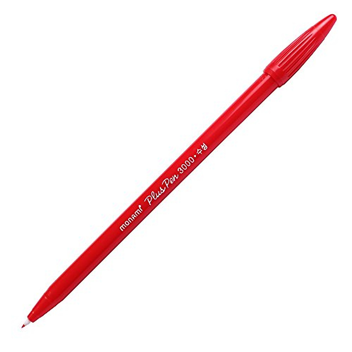 Monami Plus 3000 Office Sign Pen Felt Tip Water Based Ink Color Pen Complete Red,Blue,Black Dozen Box