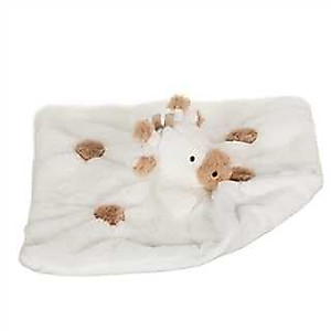 Apricot Lamb Luxury Snuggle Plush Cute White Giraffe Infant Stuffed Animals Security Blanket Nursery Character Blanket (White Giraffe, 14 Inches)
