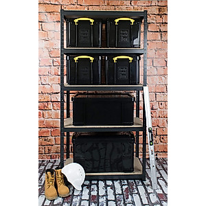 Really Useful 64L Recycled Plastic Storage Box Black 64Black R