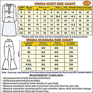 Vrnda Indian Women's Jaipuri Bandhani Printed Straight Cotton Kurti & Rayon Sharara Set For Women (L)