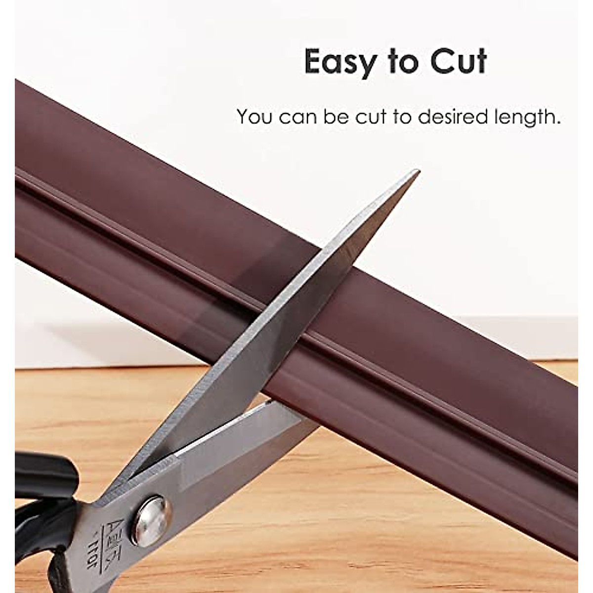 Home Office Under Door Draft Stopper, Strong Adhesive Door Sweep, PVC Door Bottom Seal Strip Noise Blocker, Easy to Cut, Gray