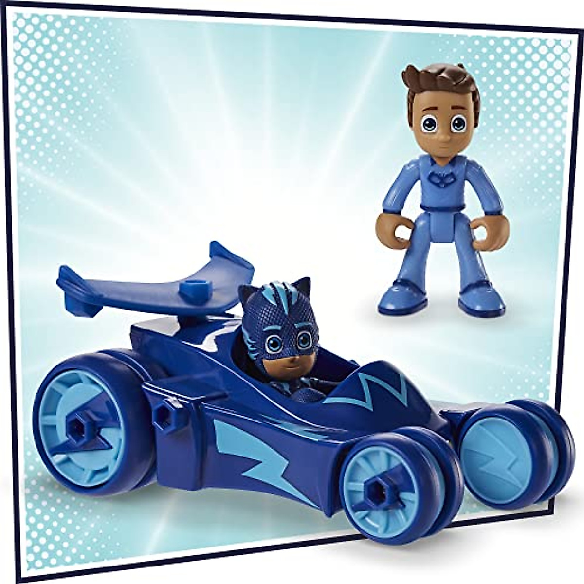 PJ Masks Catboy Power Pack Preschool Toy Set with 2 Action-Figures, Vehicle, Wristband, and-Costume-Mask, Kids 3+ Years