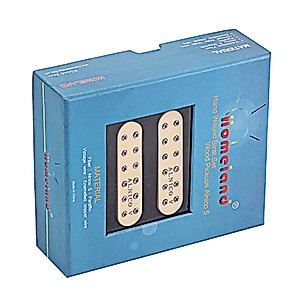 Alnicov Set of 3 Alnico V Single-Coil-Sized Humbuckers Neck/Middle/Bridge Pickups for Stratocaster Electric Guitar Replacement 12K(N)/14K(M)/16K(B)