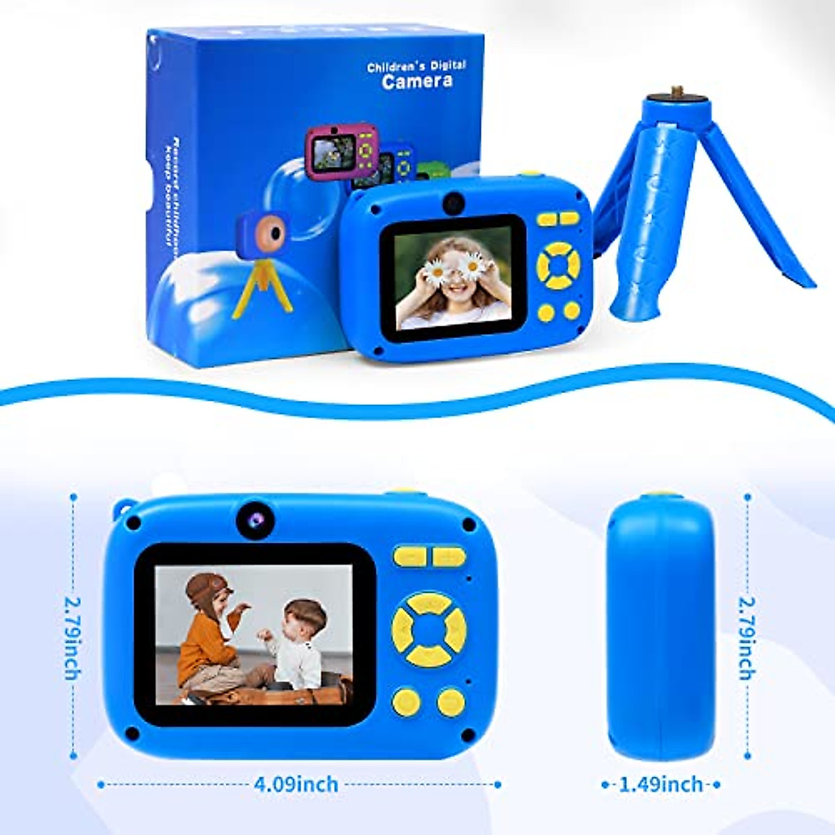 Kids Camera- 40MP Camera for Kids with 2.4 inch Large Screen, 1080P HD Digital Video Cameras for Toddler Children's Birthday with 32GB SD Card, SD Card Reader