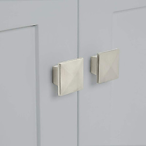 ARIEL 54" Grey Bathroom Vanity Base Cabinet, Single Sink Configuration, 2 Soft Closing Doors, 9 Full Extension Dovetail Drawers, Brushed Nickel