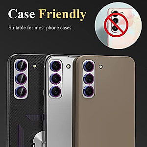 YWXTW for Samsung Galaxy S23 / S23 Plus Camera Lens Protector, Metal Individual Ring and 9H Tempered Glass Camera Screen Protector for Galaxy S23 / S23 Plus 5G
