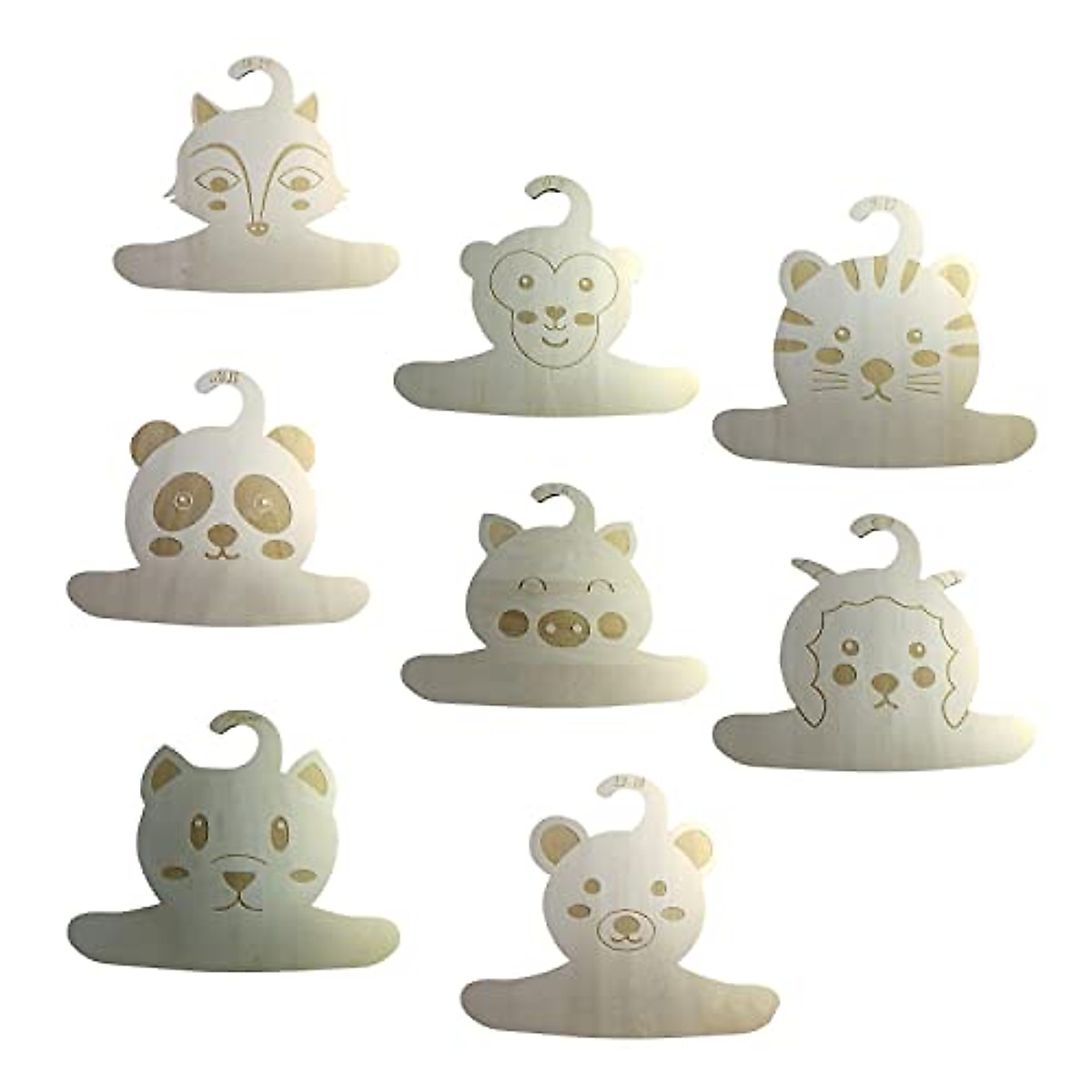 Ronyme 8 Pieces Wooden Baby Closet Dividers Durable Baby Closet Dividers Hangers from Newborn to 24 Months