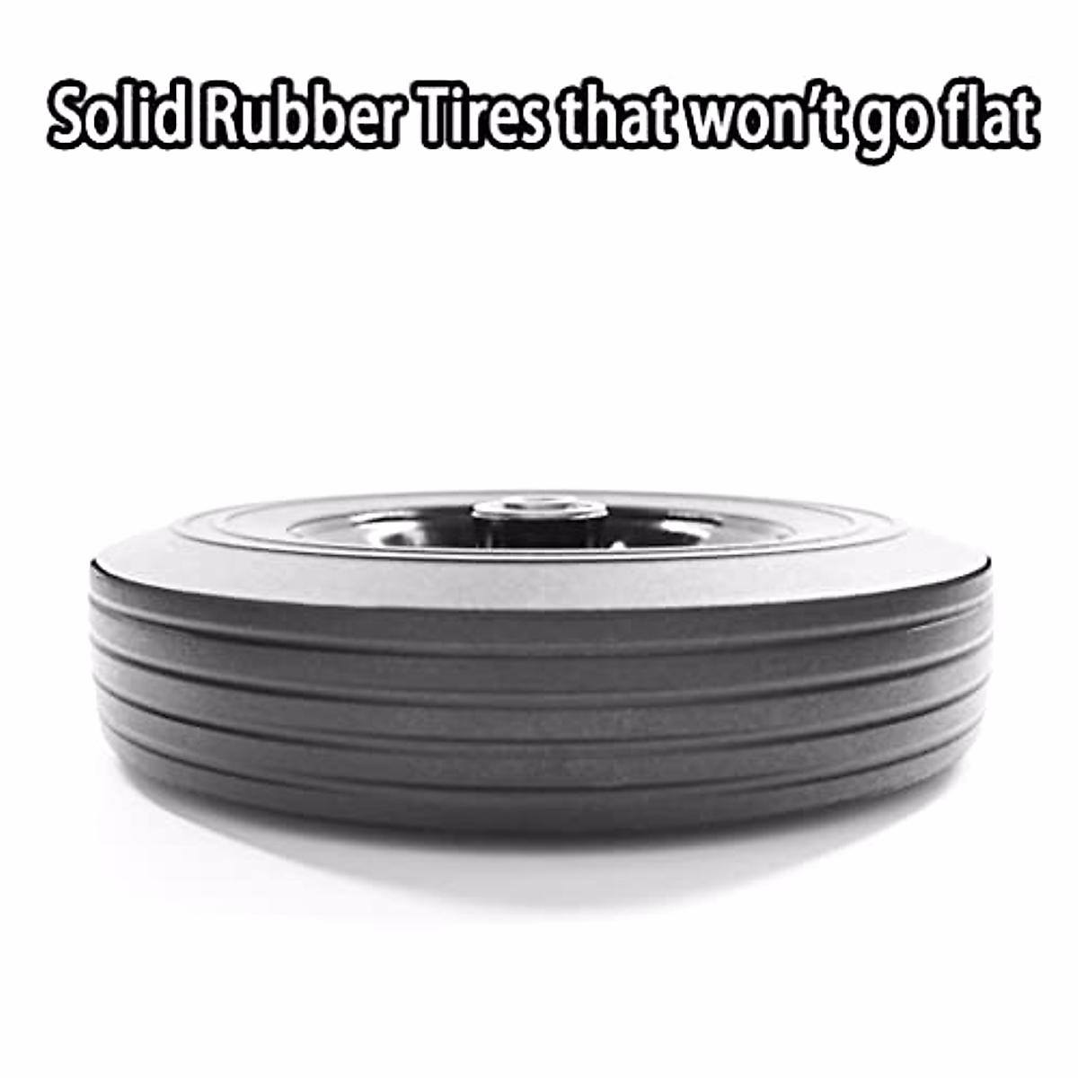 10" x 2.5" (4.10/3.50-4) Solid Rubber Hand Truck Wheels, Dolly Wheels Replacement, Wheelbarrow Flat Free Tires for Cart- 660 lb Load Capacity, Pack of 2