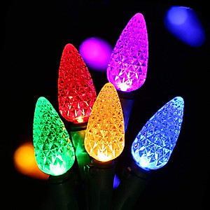 HAYATA Christmas Lights 50 LED Strawberry String Light - Fairy Xmas Decor Lighting for Outdoor, Indoor, Patio, Party, Home, Wreath, Garland, Christmas Tree Decoration. (C6-Multi Color)