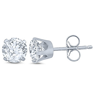 14k White Gold Diamond Stud Earring (1/4 cttw, J-K Color, I2I3 Clarity)