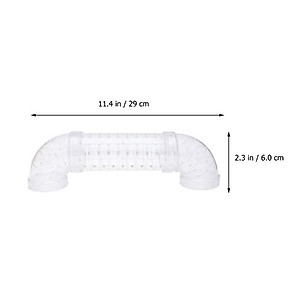 Hamster Tube Hamster Tubes Hamster Tunnels Transparent Curved Pipe Small Animals Pet Cage DIY Tunnel Excercise Toy for Mouse Gerbil Chinchilla Squirrel