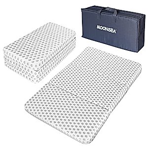 Trifold Mattress Topper for Pack N Play 37.5x26x2 Inch, Breathable Soft Portable Foldable Playard Mattress, Playpen Mattress for Pack and Play Crib,Mini Crib Mattress, Dots