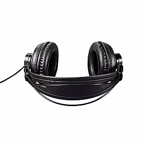 Monoprice - 116150 Modern Retro Over Ear Headphones with Ultra-Comfortable Ear Pads Perfect for Mobile Devices, HiFi, and Audio/Video Production Black