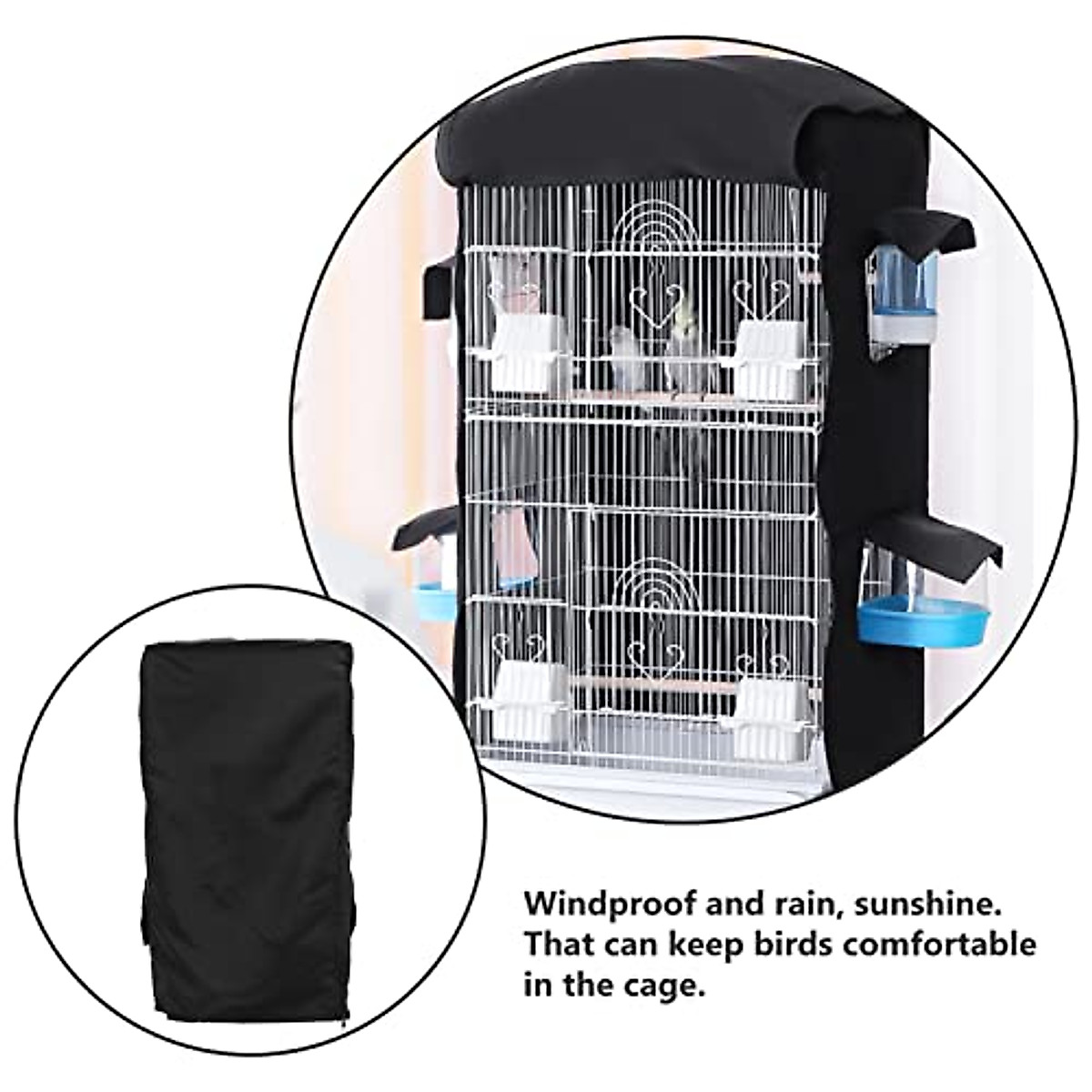 POPETPOP Bird Cage Covers for Night - Birdcage Cover Parrot Cage Cover Breathable Washable Birds Cage Cover Protector Pet Cage Cover Parakeet Cage Cover