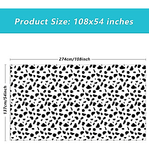 AMZPTBOY Animal Birthday Party Decorations - 54" x 108" Cow Print Plastic Tablecloth and Table Cover for Arts & Crafts Perfect for Farm Animal Themed Birthday Party Supplies and Baby Showers 2 Packs