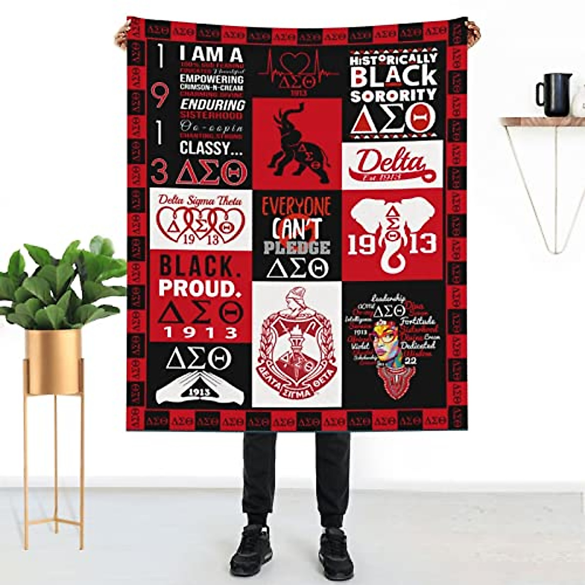 Sorority Gifts for Women Blanket 50"x60"Super Soft Flannel Throw Positive Blanket Gift for Girls