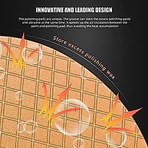 Buffing Polishing Pads, SPTA 5Pcs 6.5 Inch Face for 6 Inch 150mm Backing Plate Compound Buffing Sponge Pads Cutting Polishing Pad Kit For Car Buffer Polisher Compounding, Polishing and Waxing -SQMIX65