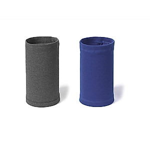 DDFS 2 Pack Cat No Flap Ear Wrap, Hoodie Anxiety Pet Earmuffs No Flap Ear Wrap Cat Small in Bath - Blue+Grey S