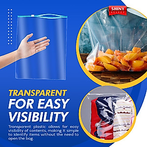 Shiny Select 5 Gallon Jumbo Slider Storage Bag, 18x24, 10 Bags – Resealable Extra Large Clear Plastic, 2 Mil Thick - Home Organization, Luggage, Travel, Kitchen Use, Baby Essentials, Seasonal Clothes