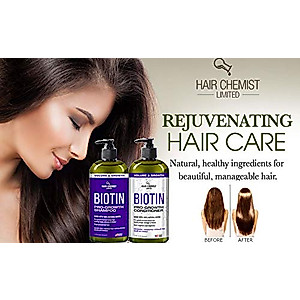 Hair Chemist Biotin Pro-Growth Shampoo & Conditioner Set - Includes 33.8oz Shampoo & 33.8oz Conditioner
