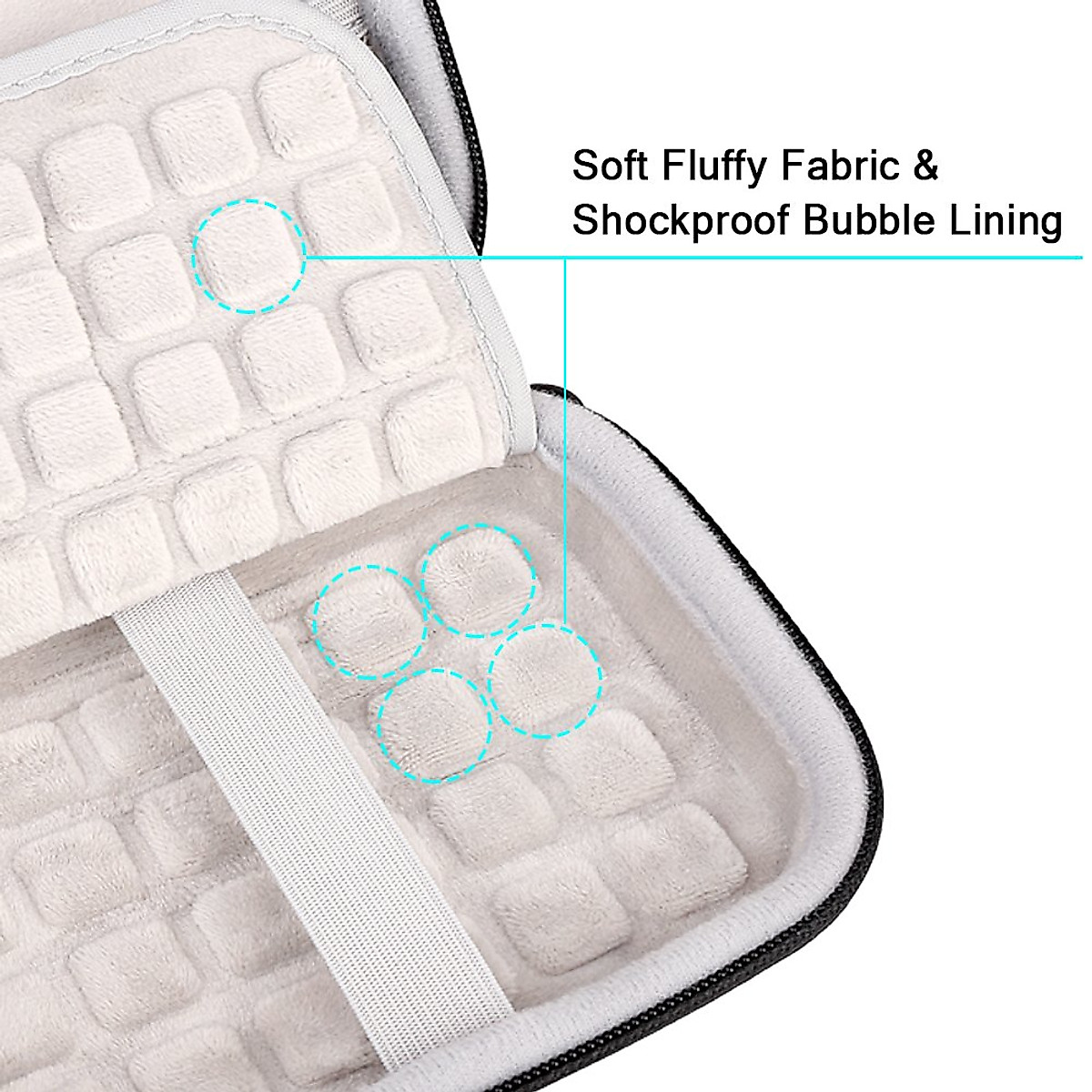 Lacdo Hard Drive Carrying Case for Maxone Ultra Slim Portable External Hard Drive HDD USB 3.0 160GB 250GB 320GB 500GB 1TB 2TB EVA Shockproof Protective Storage Travel Bag, Black