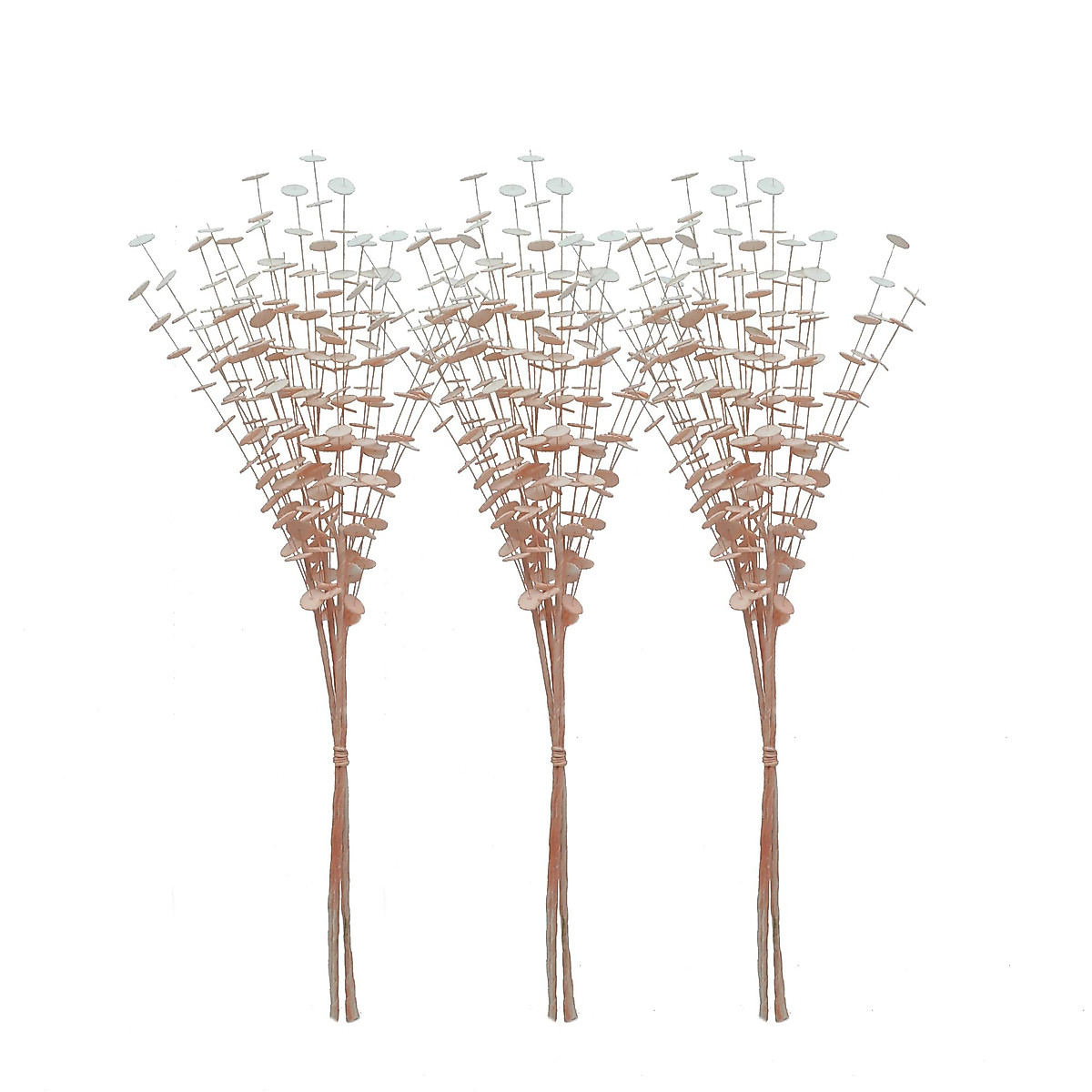 27 inches 3 Bundle Soft Pink Bundle Fake Silver Dollar Eucalyptus Stems Indoor Garden Home Office Decoration