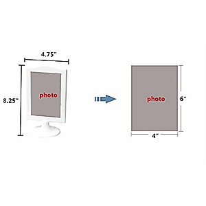 Leoyoubei 4x6 Inch Double Sided Standing Picture Frames, Pack of 4 Black Pedestal Photo Frame with Inserts and Base, 2 Sided Frame for Vertical Display Postcards,Tickets,Family Photo Frame