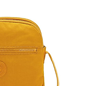 Kipling Womens WomenÂ’s Keefe Bag, Lightweight Everyday Purse, Nylon Shoulder Crossbody Bag, Warm Yellow Tonal, 8.75 L x 7.75 H 5 D US