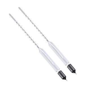 2Pcs Glass Hydrometer Densitometer Glass Float Meter, Pram,Light Meter (1.1-1.2)