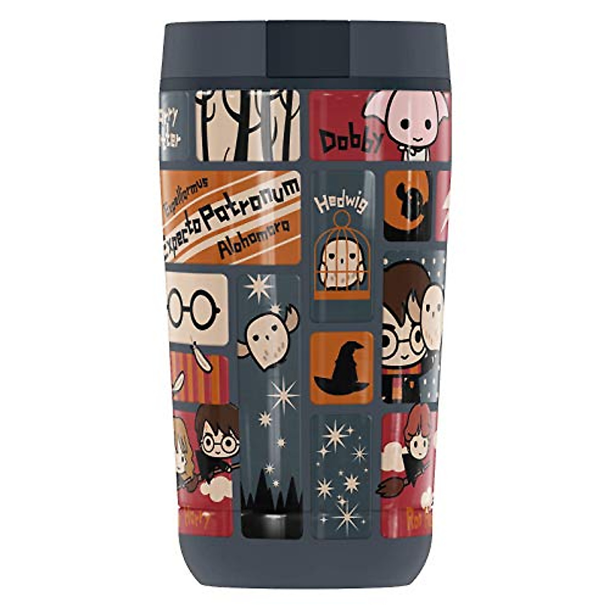 THERMOS Harry Potter Cute Chibi Pattern, GUARDIAN COLLECTION Stainless Steel Travel Tumbler, Vacuum insulated & Double Wall, 12oz