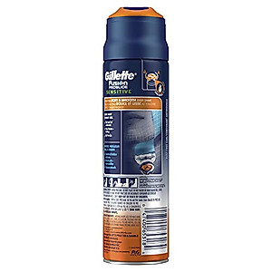 Gillette Fusion ProGlide Sensitive 2 in 1 Shave Gel, Ocean Breeze Ocean Breeze 6 Ounce