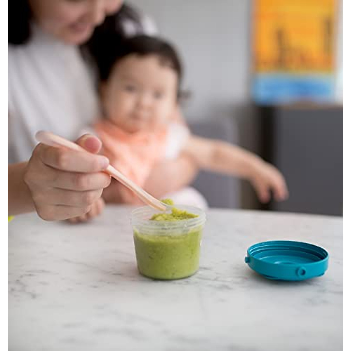 BEABA First Stage Baby Feeding Spoon Set, The Original Soft Tip Silicone Spoons for Babies, Gum Friendly BPA Lead Phthalate and Plastic Free, Great Gift Set (4 Pack), Rose