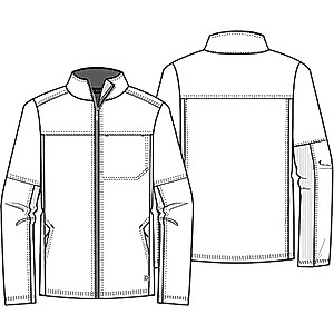 Cherokee Infinity Men Scrubs Jacket Zip Front CK332A, XL, Navy