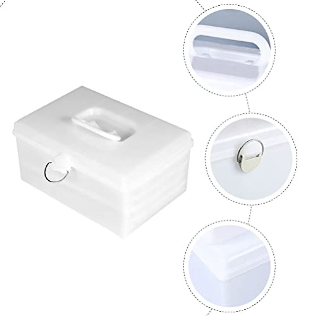 Cabilock Portable Mahjong Box Plastic Storage Box Mahjong Storage Container