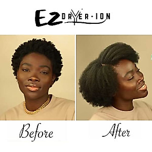 Ez Detangler Dryer- Ez Dryer ION. Professional Ionic Blowout Hair Dryer Brush. Portable Super Lightweight Blow Dryer to Detangle, Dry, Volumize and Style. (Aqua)