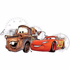 16 Inch Lightning McQueen Tow Mater Wall Decal Sticker 95 Disney Pixar Cars 3 Movie Removable Peel Self Stick Adhesive Vinyl Decorative Art Room Home Decor Kids Room Racing Decor 16 1/2 by 9 inches