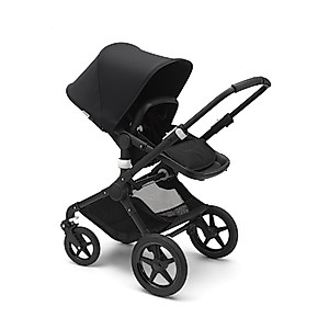 Bugaboo Fox Complete Full-Size Stroller, Black - Fully-Loaded Foldable Stroller with Advanced Suspension and All-Terrain Wheels