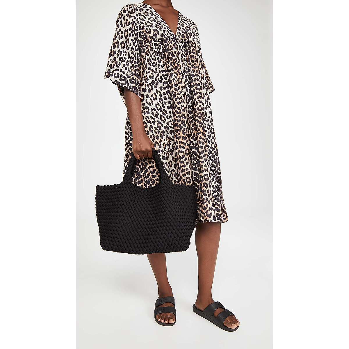 Naghedi Women's St Barths Medium Tote, Onyx, Black, One Size