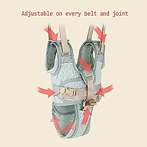 UBRAVOO Handheld Baby Walker Kids Toddler Walking Baby Toys Adjusted Baby Learning Walker Harness Keeper Walking Belt Walk Assistant,Great Gift for 7-24 Months Baby, Blue