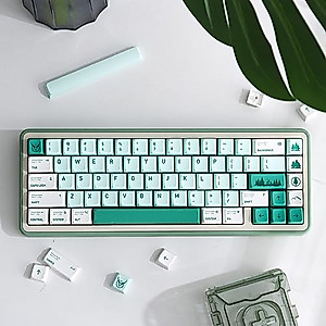 144 Keys PBT DYE MDA Profile Keycaps Green Keycaps Set for 61/64/87/04/108 Cherry Mx Switches Mechanical Keyboard