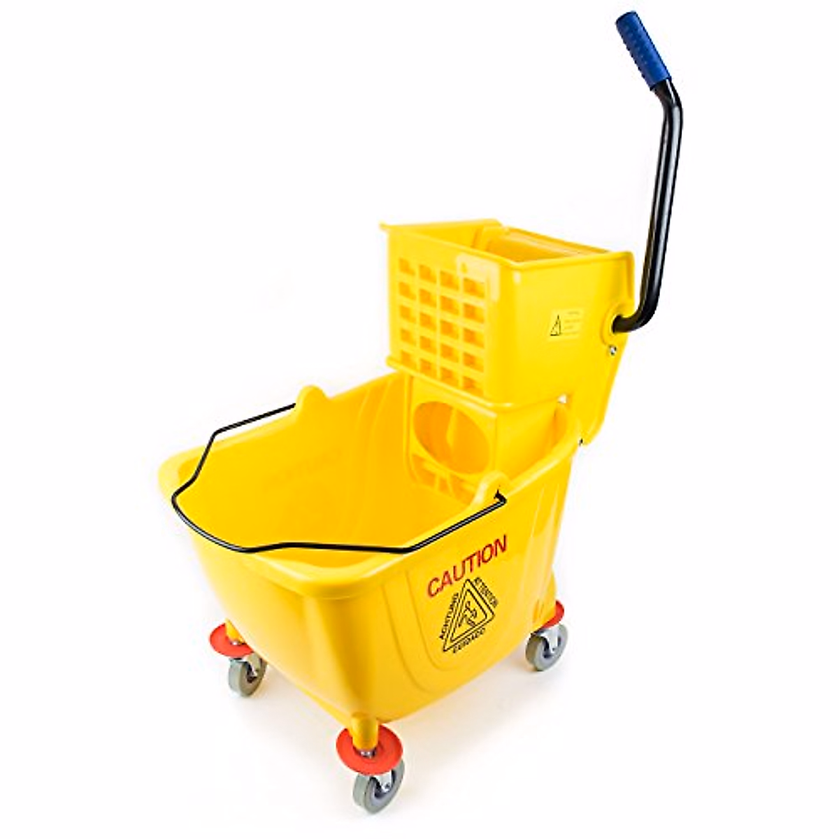 RK Safety RKMB36-Y Commercial Side Press Wringer Mop Bucket 36 qt / 9 gal (Yellow)