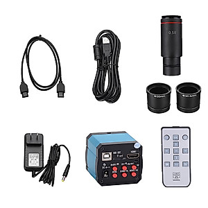 Eyes.sys 14MP 1080P 60FPS HDMI USB Lab 0.5X C-Mount Lab Industrial Microscope Digital Camera with Remote Control,C