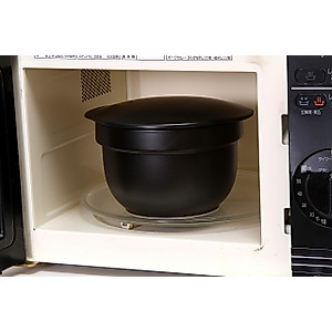 Nishinihon Pottery Rice Pot, Black, 43.3 fl oz (1,100 ml), Arita Ware Hitsu Rice