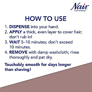 Nair Hair Remover Bladeless Shave Whipped Crème, Painless Hair Removal, 5 Oz Can
