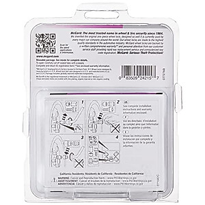 MCGARD 24215 Chrome Cone Seat Wheel Locks (M14 X 1.5 Thread Size) - Set of 4